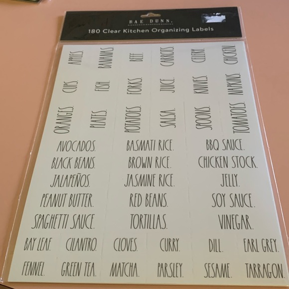 Rae Dunn | Storage & Organization | Rae Dunn Organizing Labels | Poshmark